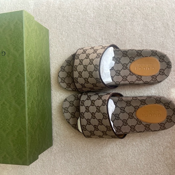 Gucci | Shoes | Gucci Gg Canvas Slide Sandal | Poshmark